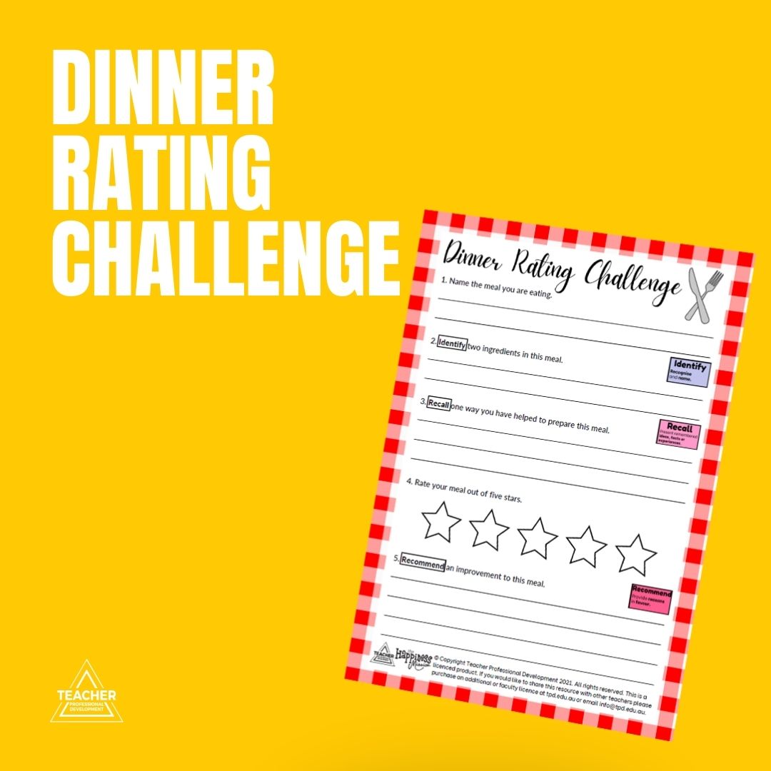 Dinner Rating Challenge - Teacher Professional Development