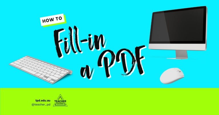 How to Fill-in a PDF - Teacher Professional Development