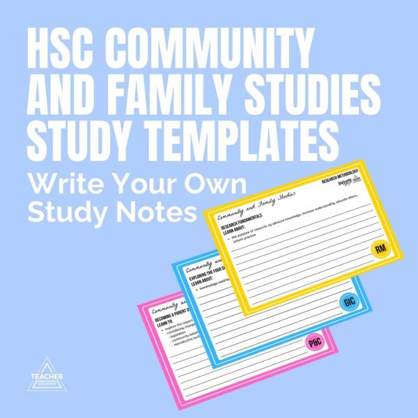 HSC Community and Family Studies Study Templates - Resource