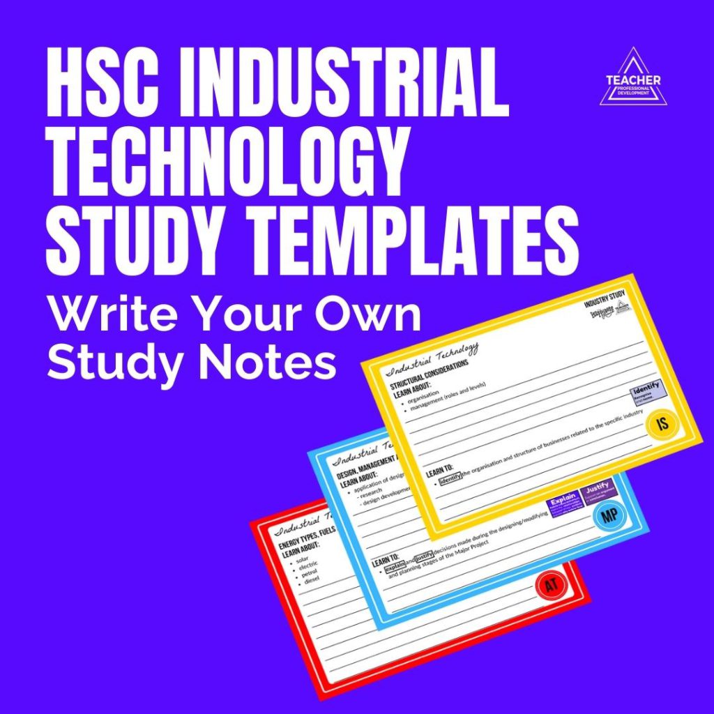 HSC Industrial Technology Study Templates - Teacher Professional ...