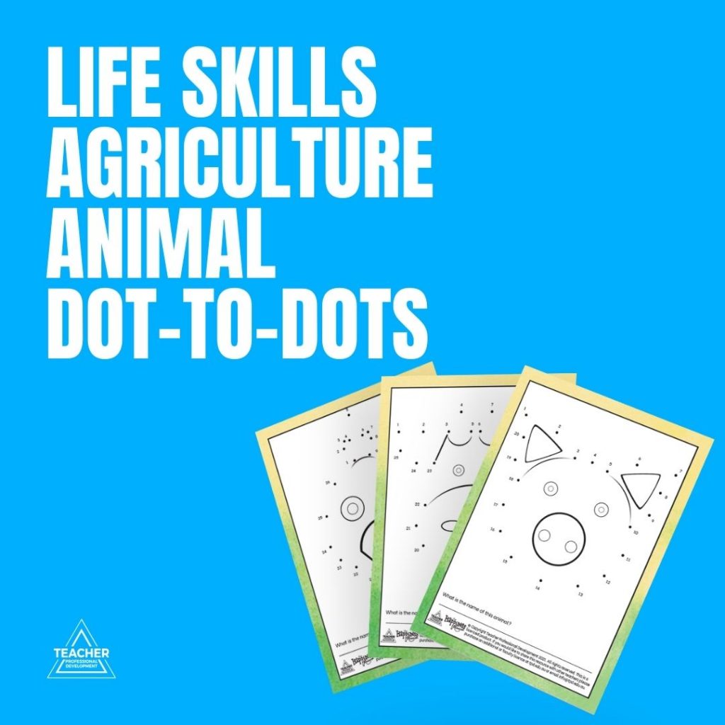 Life Skills Animals Dot-to-Dot Worksheets - Teacher Professional ...