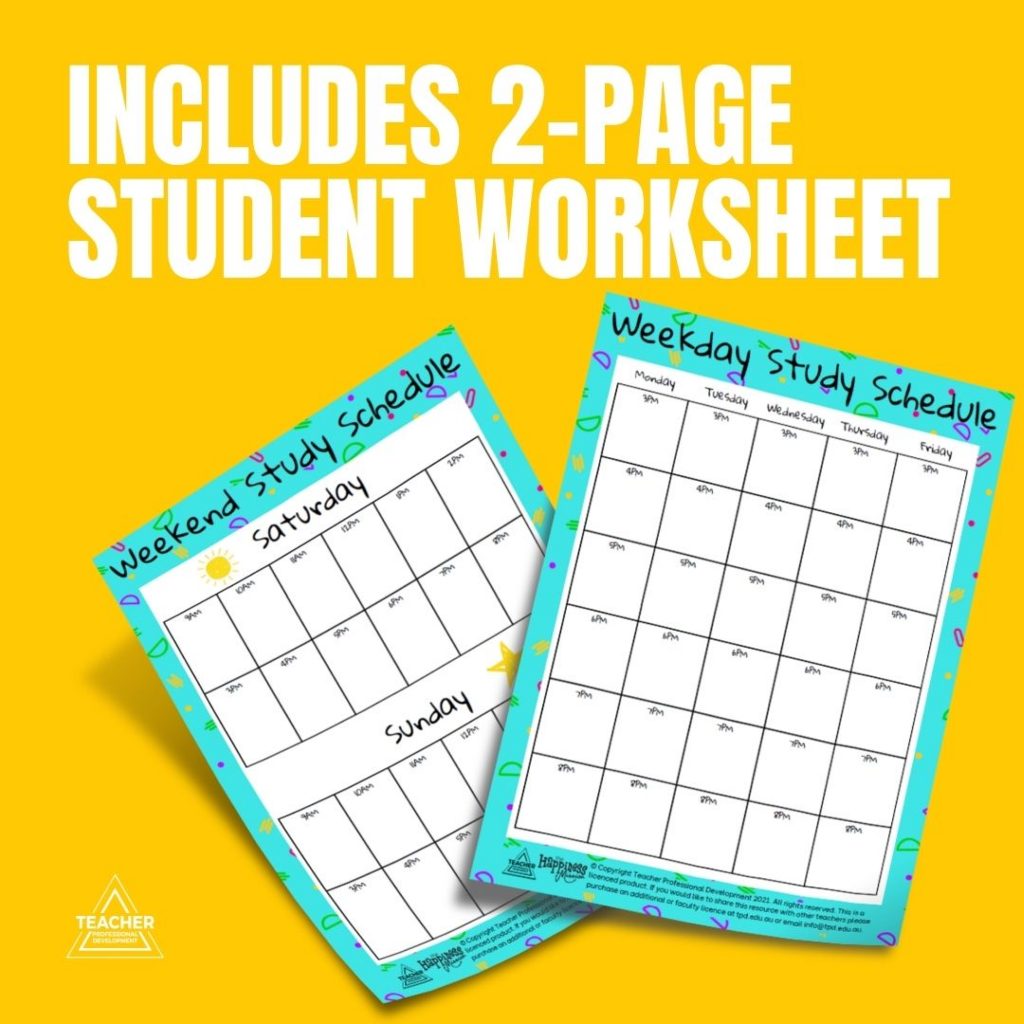 Study Schedule - Teaching Resource