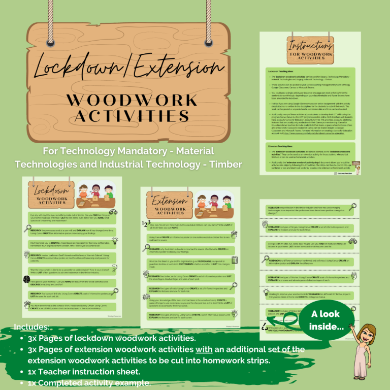 Lockdown and Extension Woodwork Activities - Teacher Professional ...