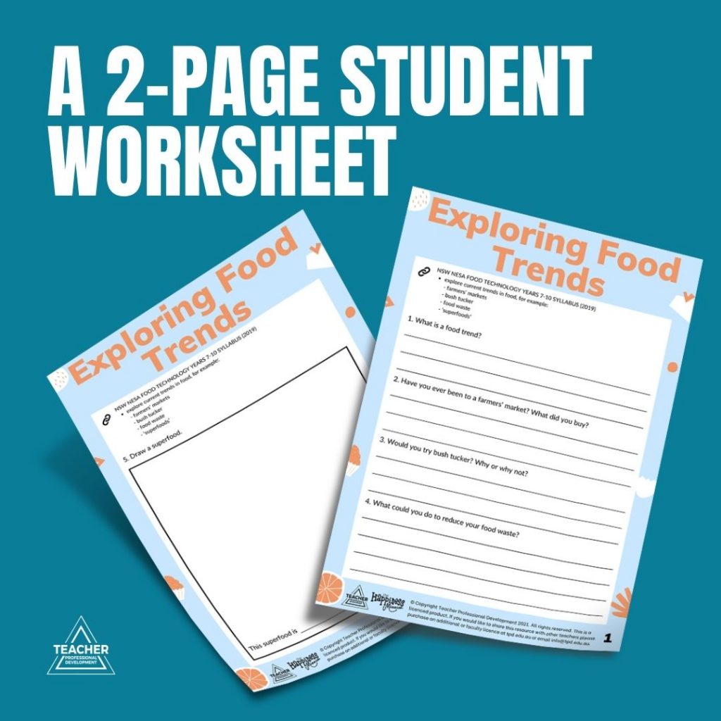 Life Skills Exploring Food Trends - Teacher Professional Development