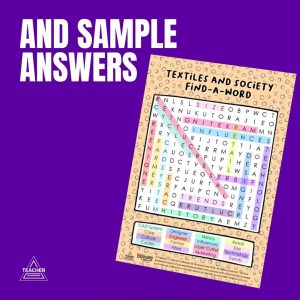 Life Skills Textiles and Society Find-a-Word - Teacher Professional ...