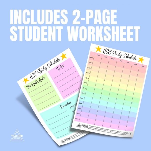 HSC Study Schedule - Teaching Resource