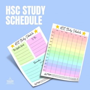 HSC Study Schedule - Teaching Resource