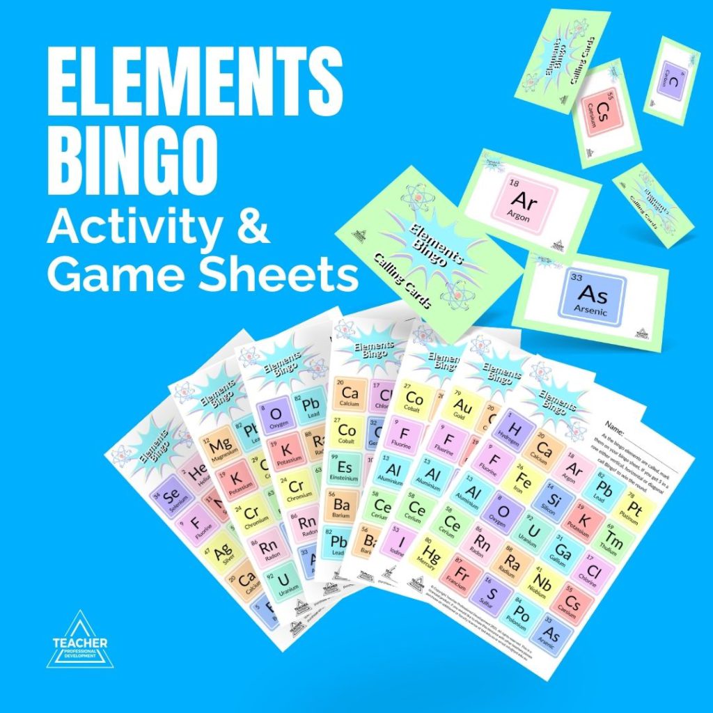 Elements Bingo - Teacher Professional Development