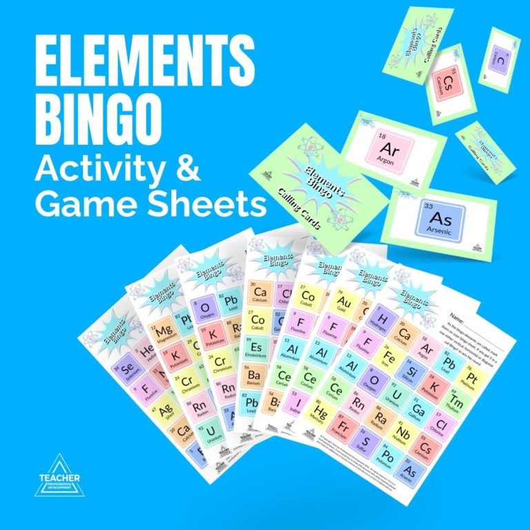 Elements Bingo - Teacher Professional Development