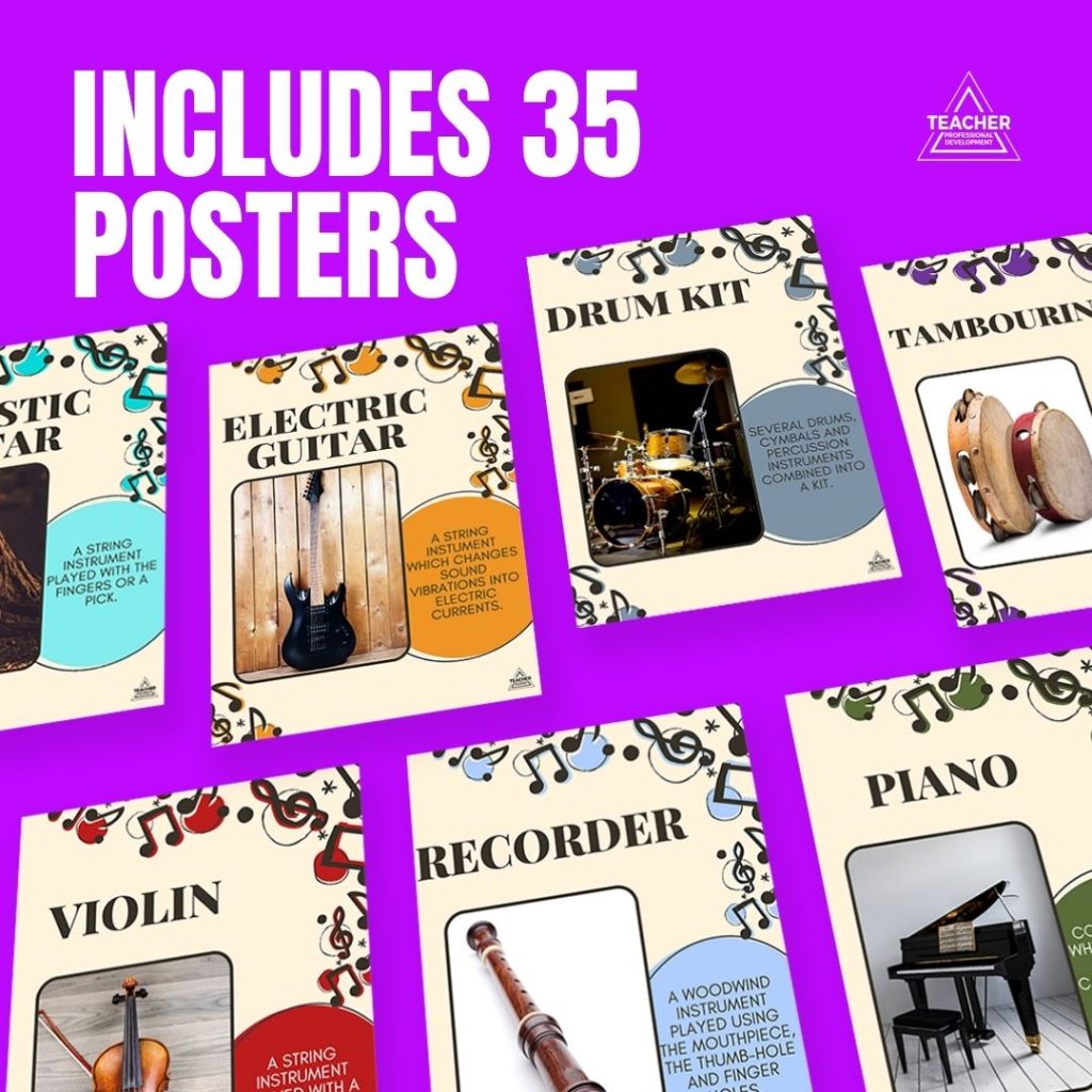 Musical Instrument Posters - Teacher Professional Development