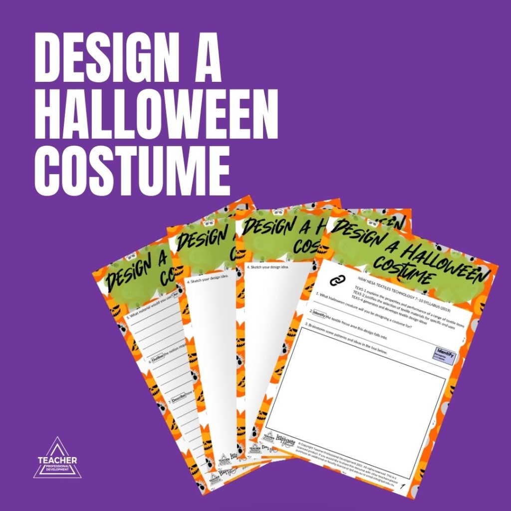 Design a Halloween Costume - Teacher Professional Development