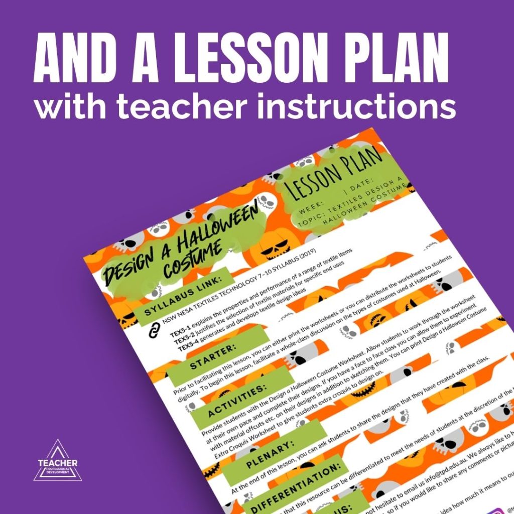 Design a Halloween Costume - Teacher Professional Development