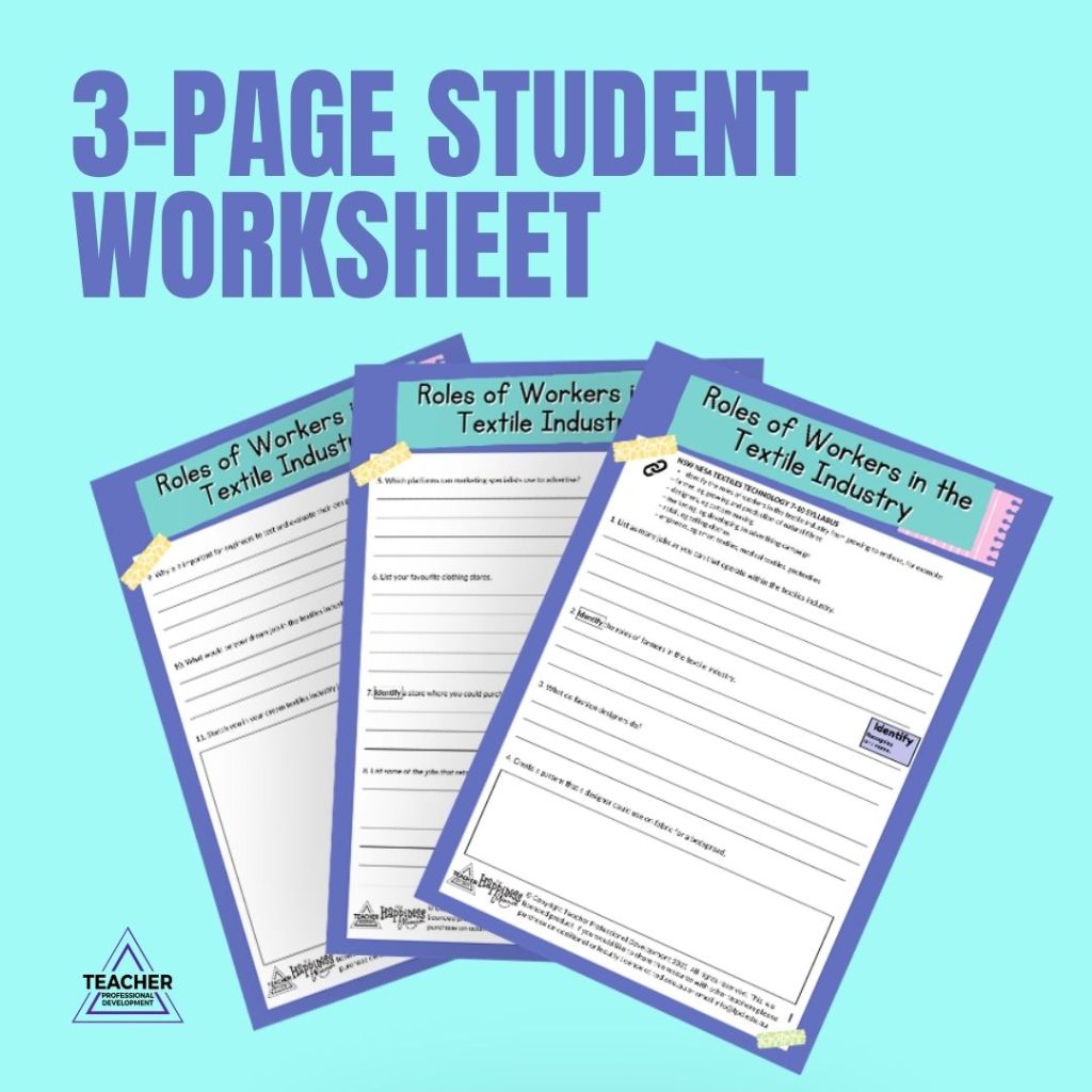 Life Skills Roles of Workers in the Textile Industry - Teacher ...