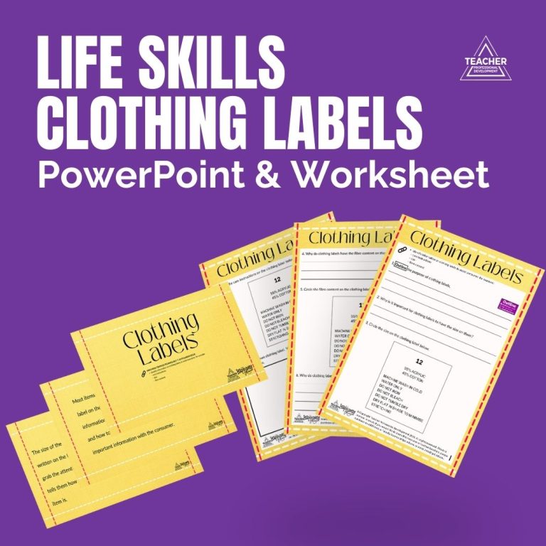 Life Skills Clothing Labels - Teacher Professional Development