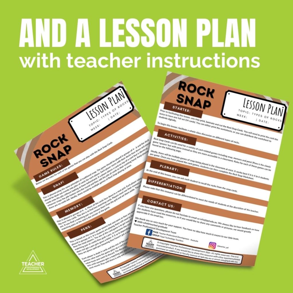 Rock Snap - Teacher Professional Development