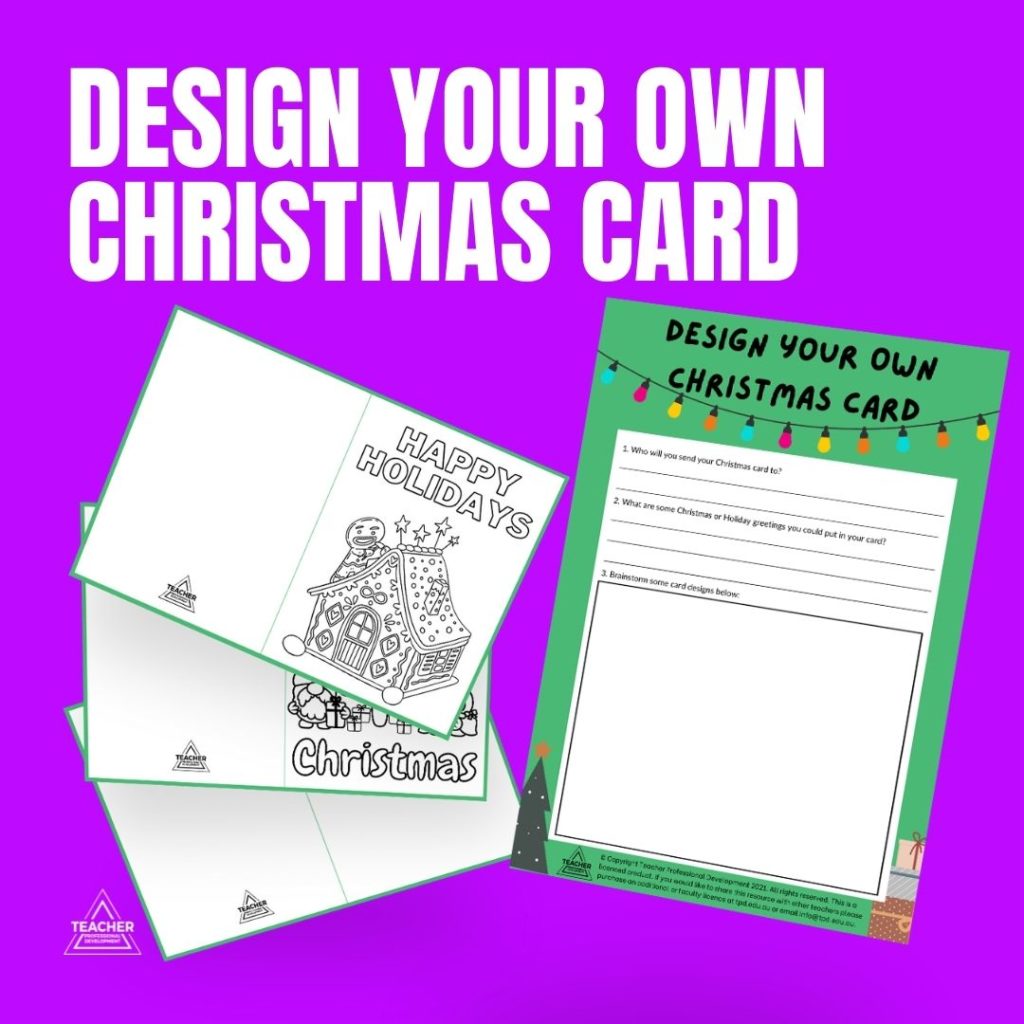 Design Your Own Christmas Card - Teacher Professional Development