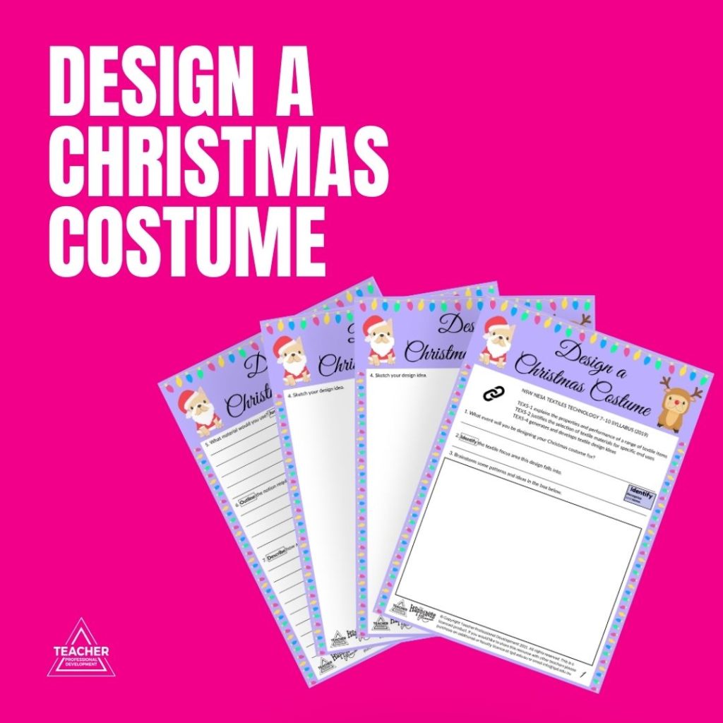 Design a Christmas Costume - Teacher Professional Development