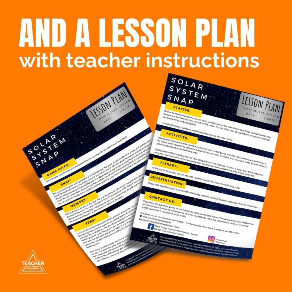 Solar System Snap - Teacher Professional Development