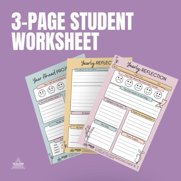 Yearly Reflection Worksheet - Teacher Professional Development