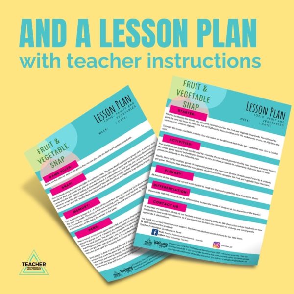 Fruit and Vegetable Snap - Teacher Professional Development