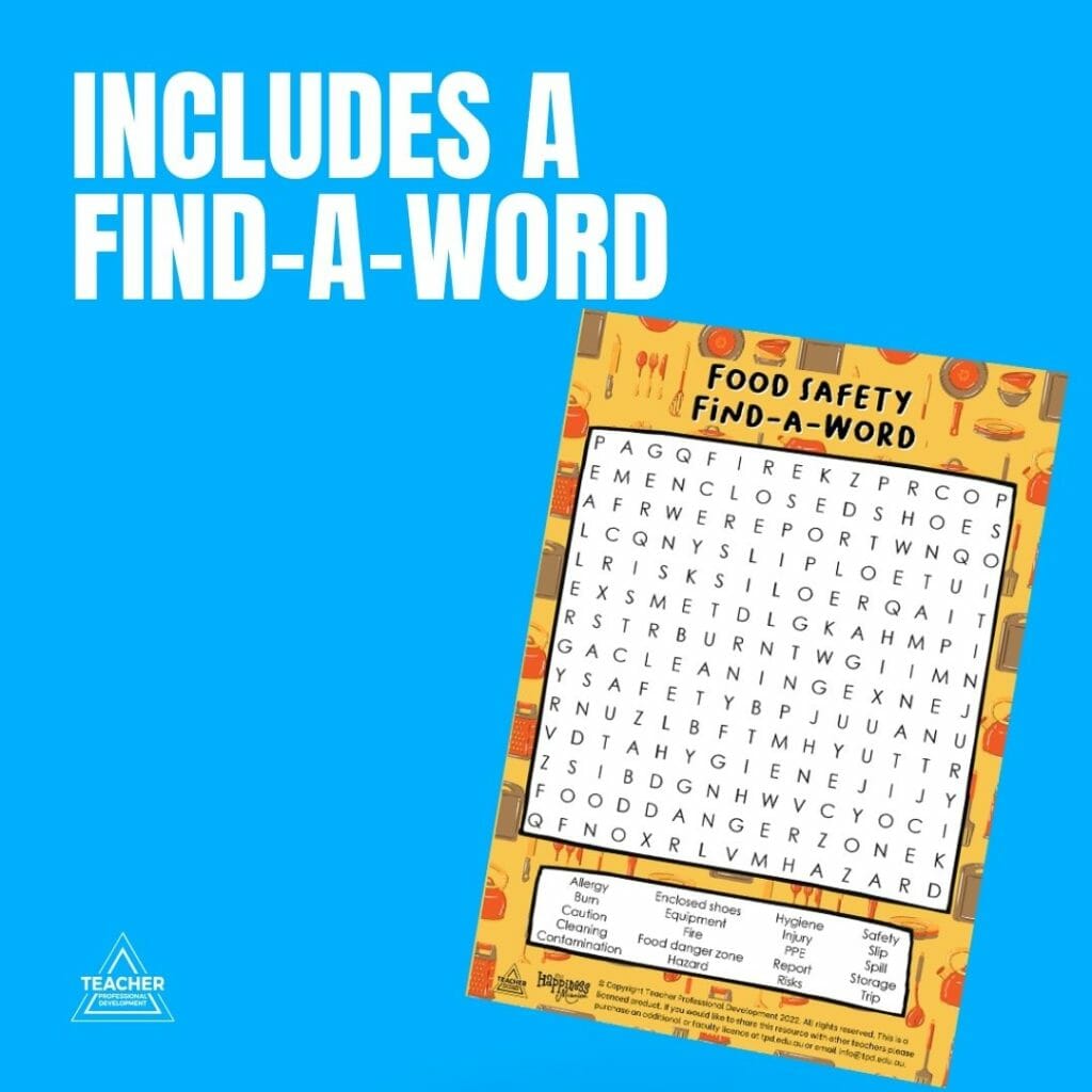 Food Safety Find-a-Word - Teacher Professional Development