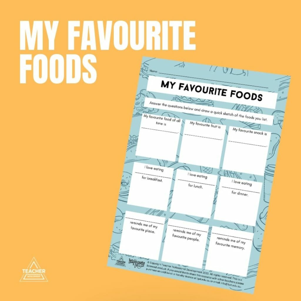My Favourite Foods - Teacher Professional Development