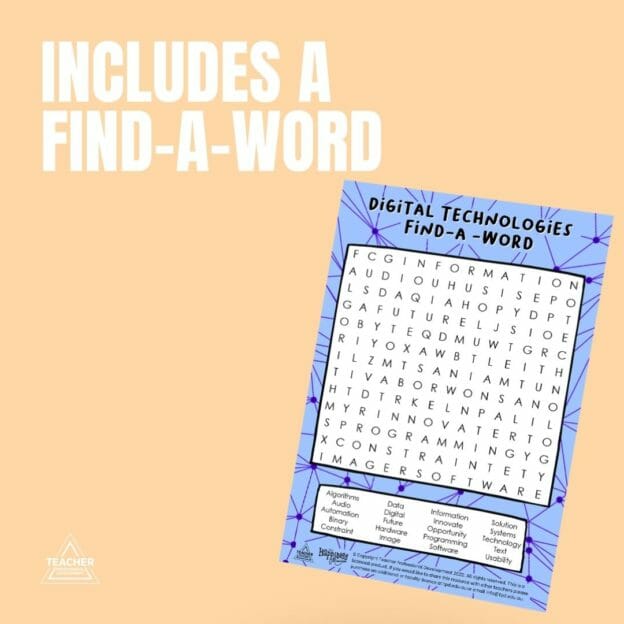 Technology Mandatory Digital Technologies Find-a-Word - Teaching Resources