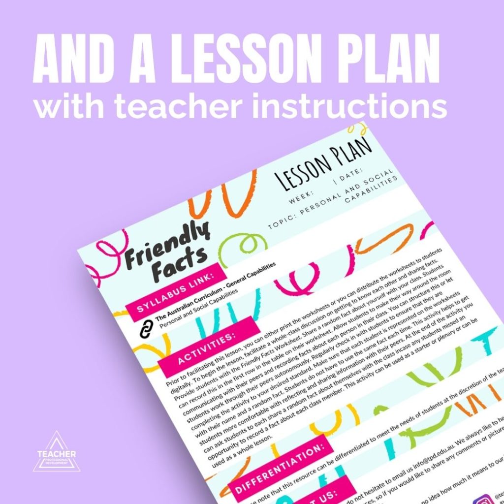 Friendly Facts - Teacher Professional Development