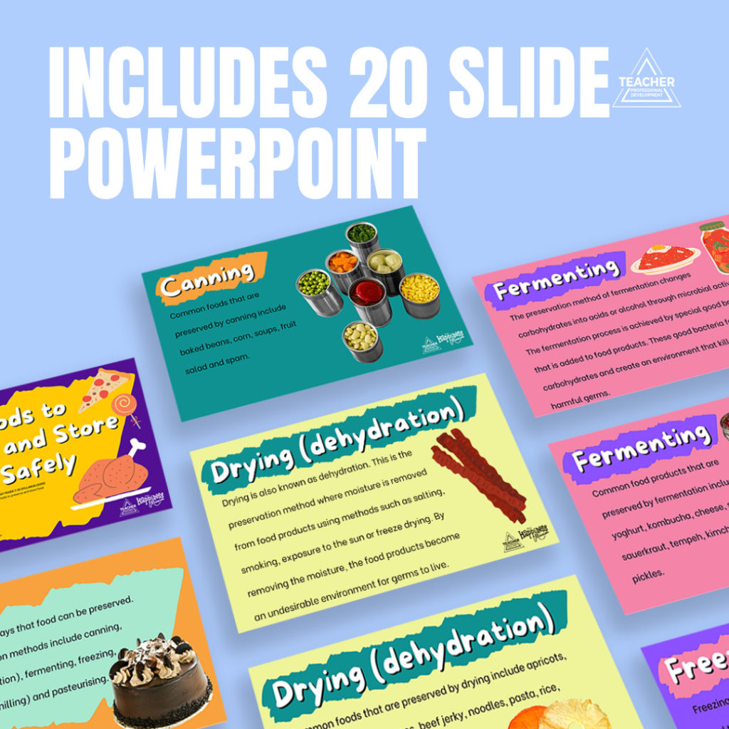 Life Skills Methods to Preserve and Store Food Safely - Teacher ...