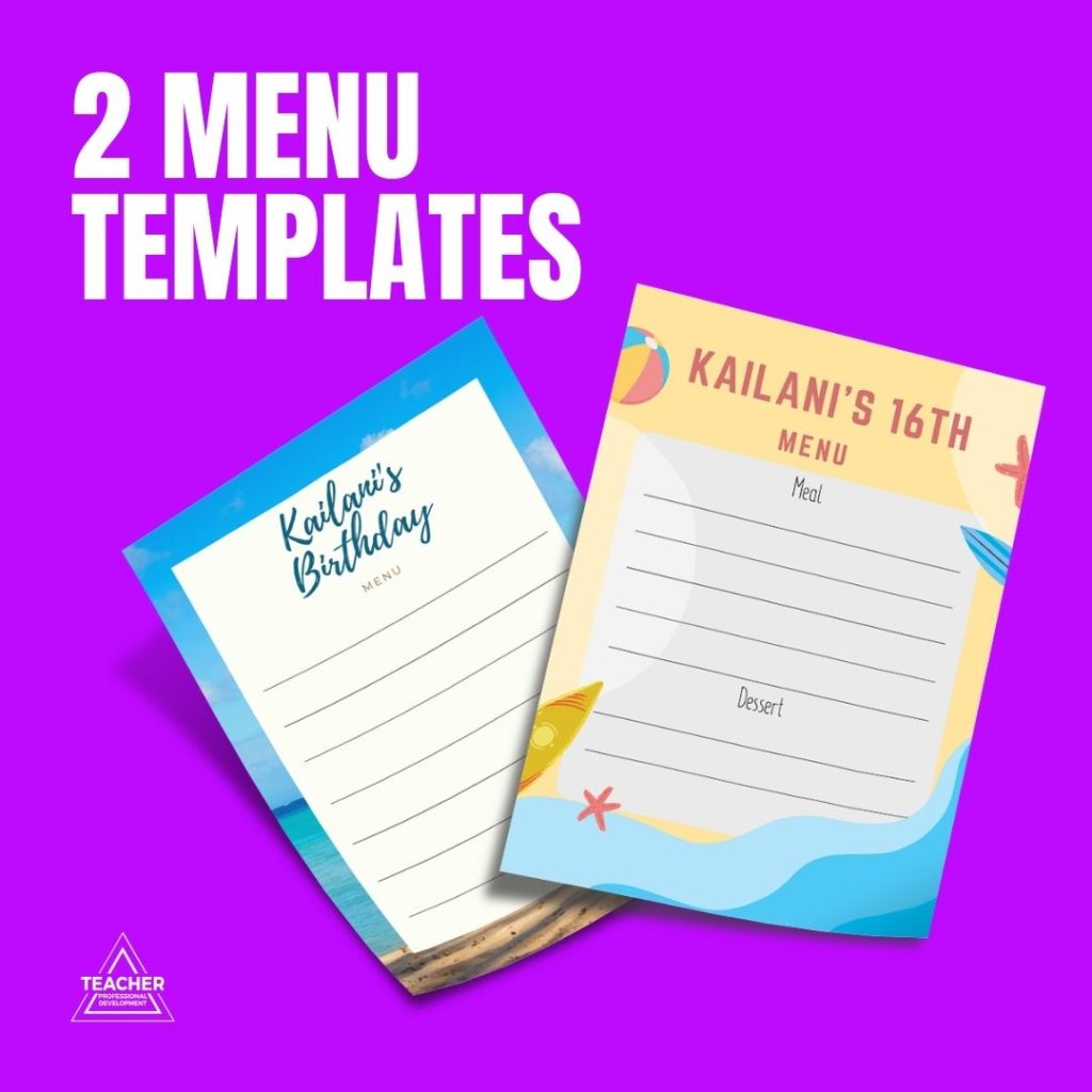 Life Skills Menu Planning Considerations - Teacher Professional Development