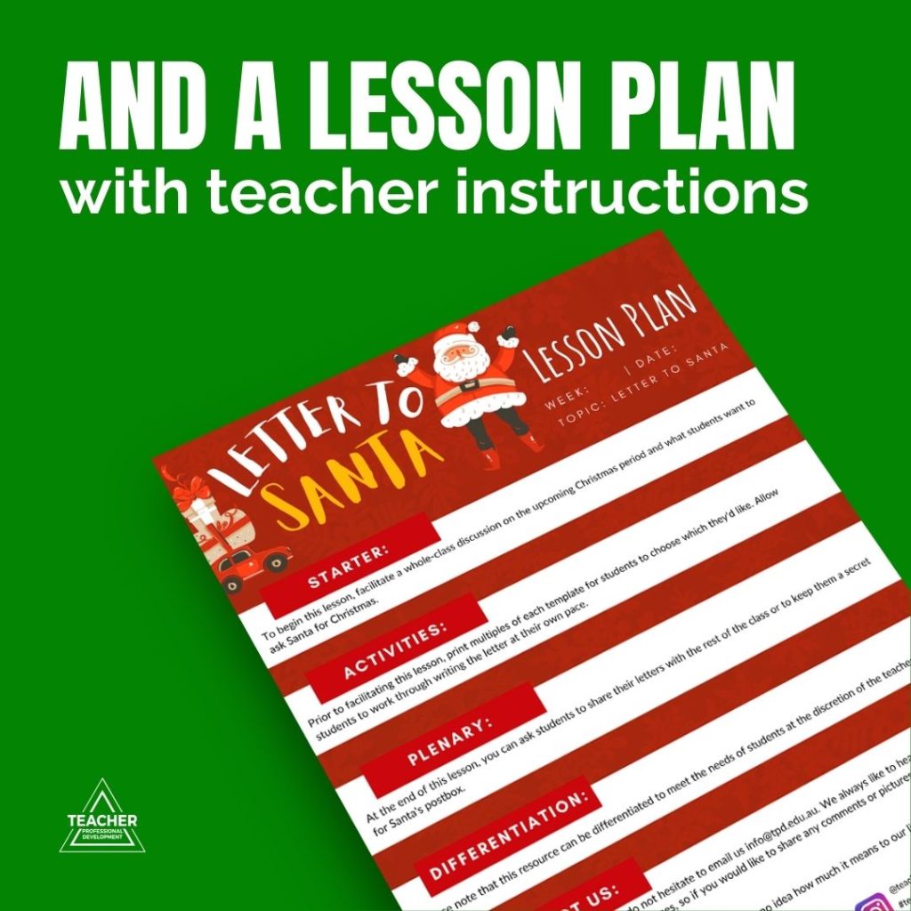 Letter to Santa - Teacher Professional Development