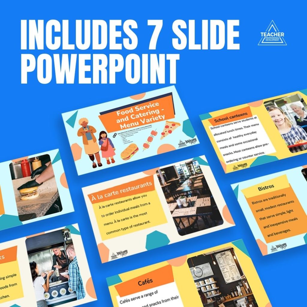 Life Skills Food Service and Catering – Menu Variety - Teacher ...