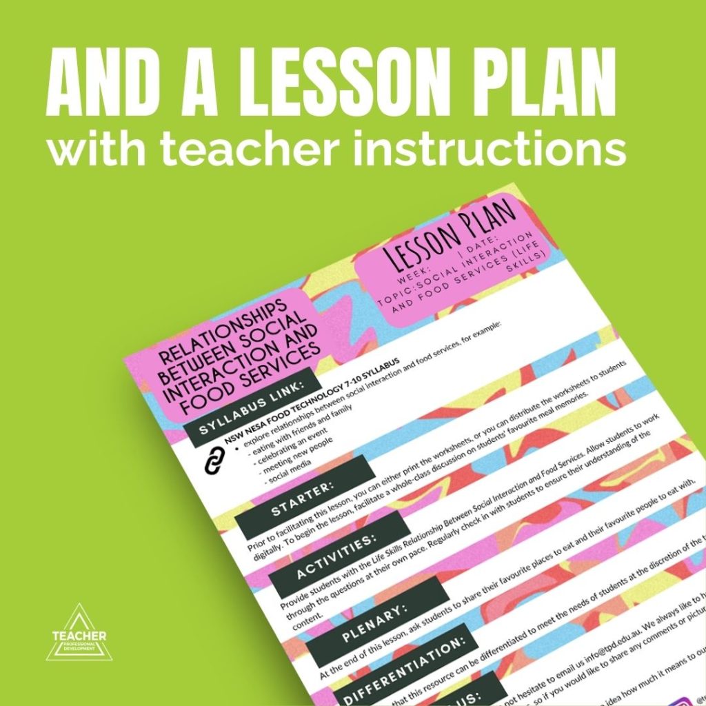 Life Skills Relationships Between Social Interaction and Food Services ...