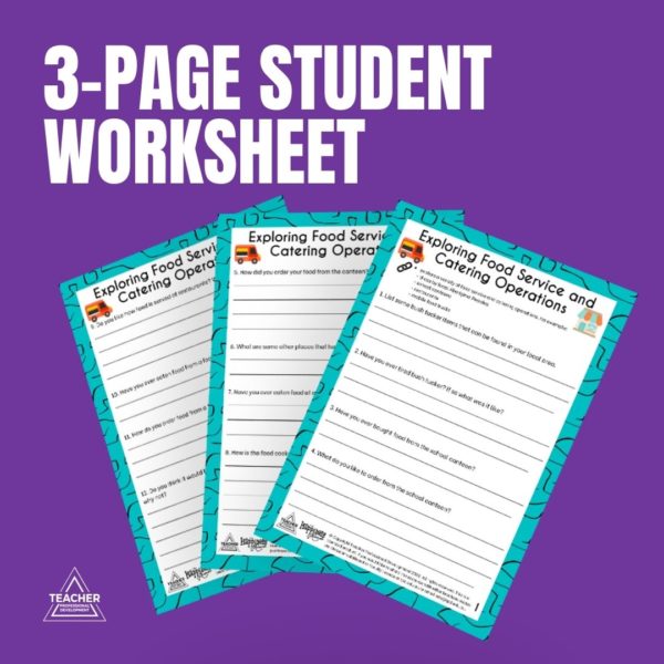 Life Skills Exploring Food Service and Catering Operations - Teacher ...