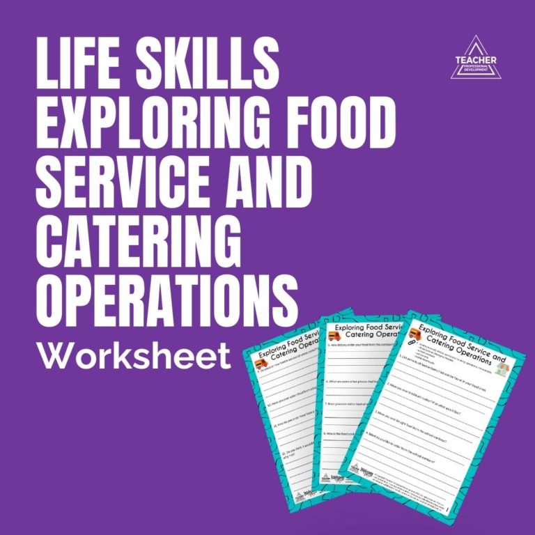 Life Skills Exploring Food Service and Catering Operations - Teacher ...
