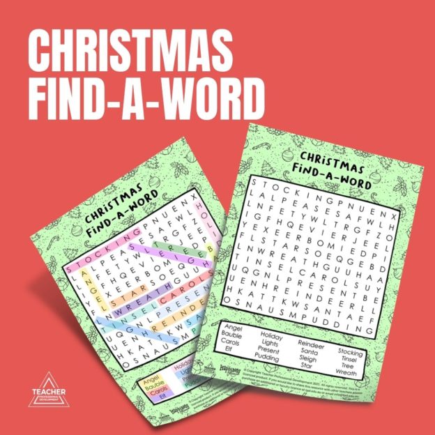 Christmas Find-a-Word - Teacher Professional Development