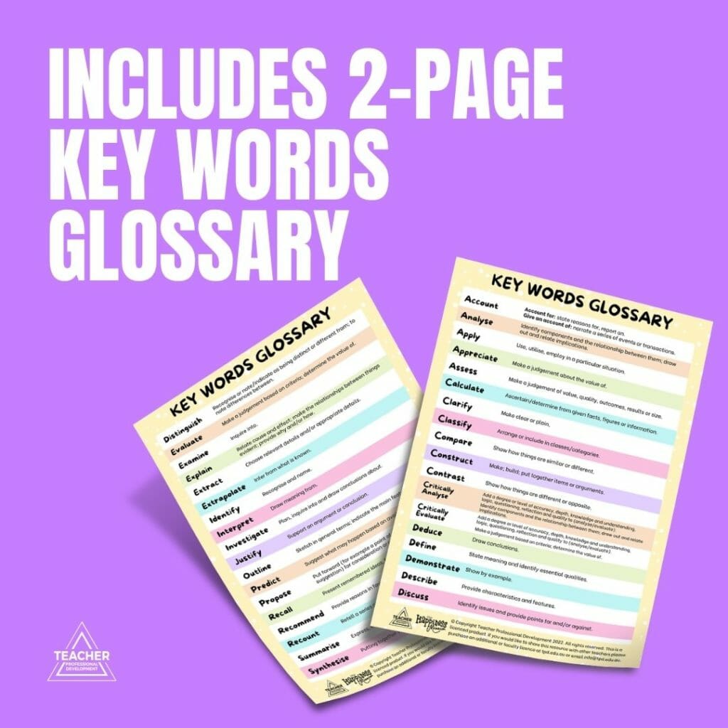 Key Words Glossary - Teacher Professional Development