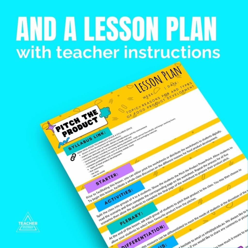 Pitch the Product - Teacher Professional Development