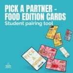 Pick a Partner Cards - Food Edition - Teacher Professional Development