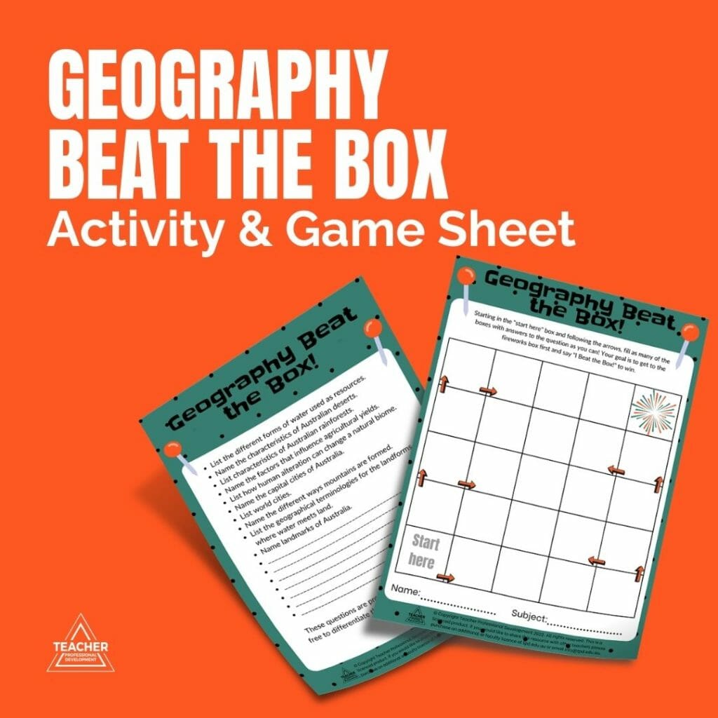Geography Beat the Box - Teacher Resource Game