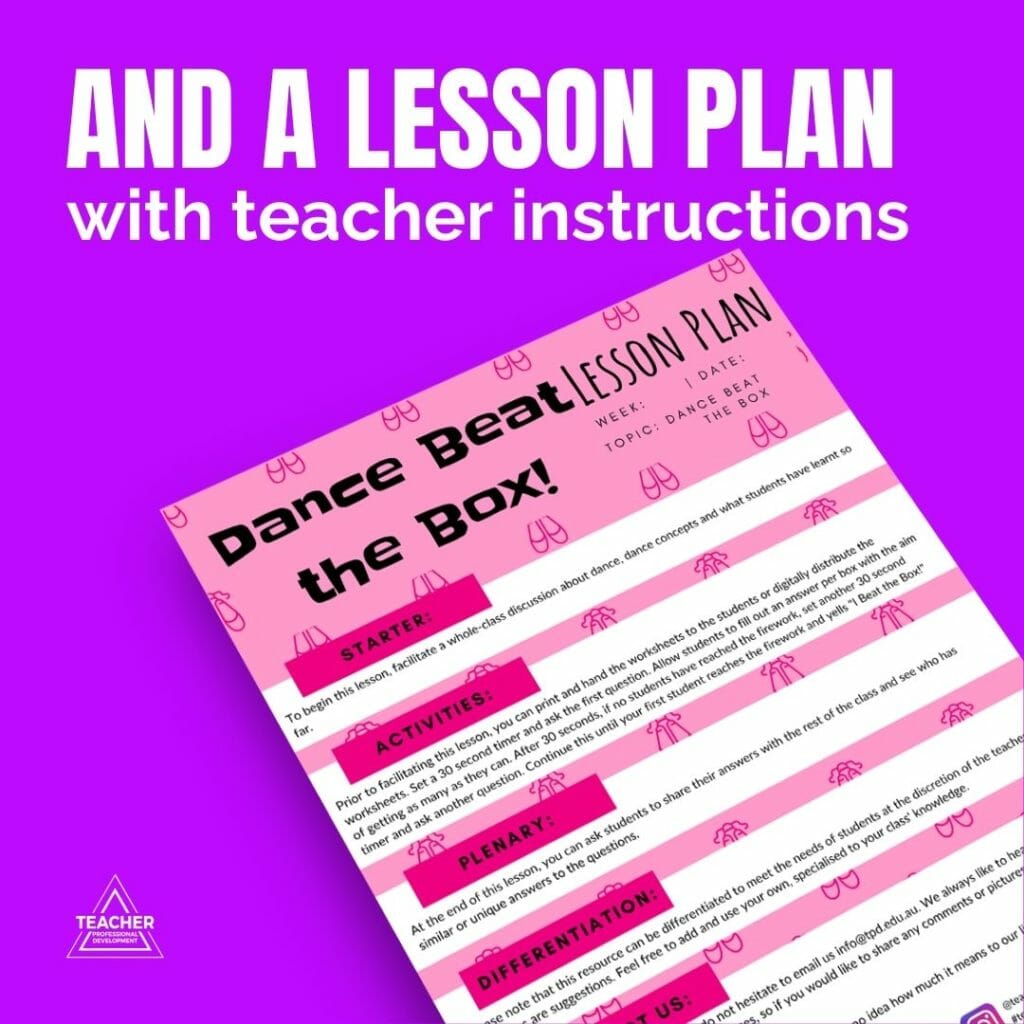 Dance Beat the Box - Teacher Resource Game