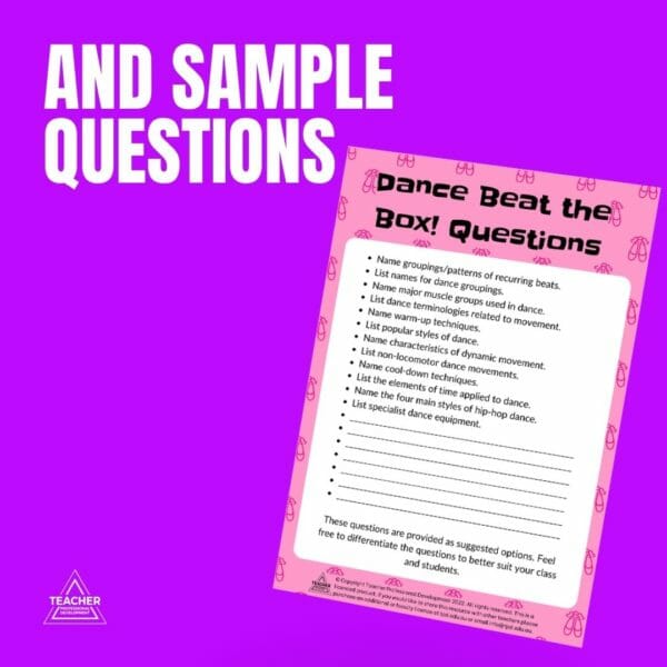 Dance Beat the Box - Teacher Resource Game