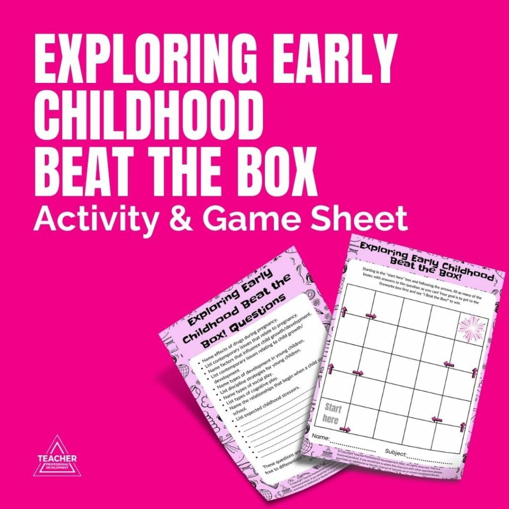Exploring Early Childhood Beat the Box - Teacher Resource Game