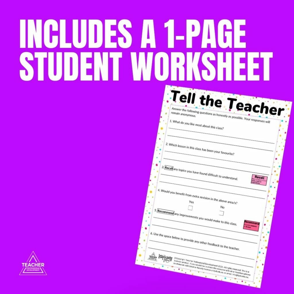 Tell the Teacher - Teacher Professional Development