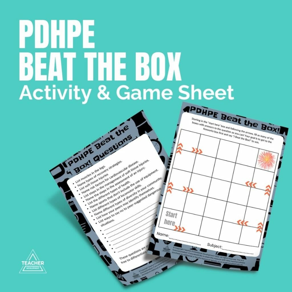 PDHPE Beat the Box - Teacher Resource Game