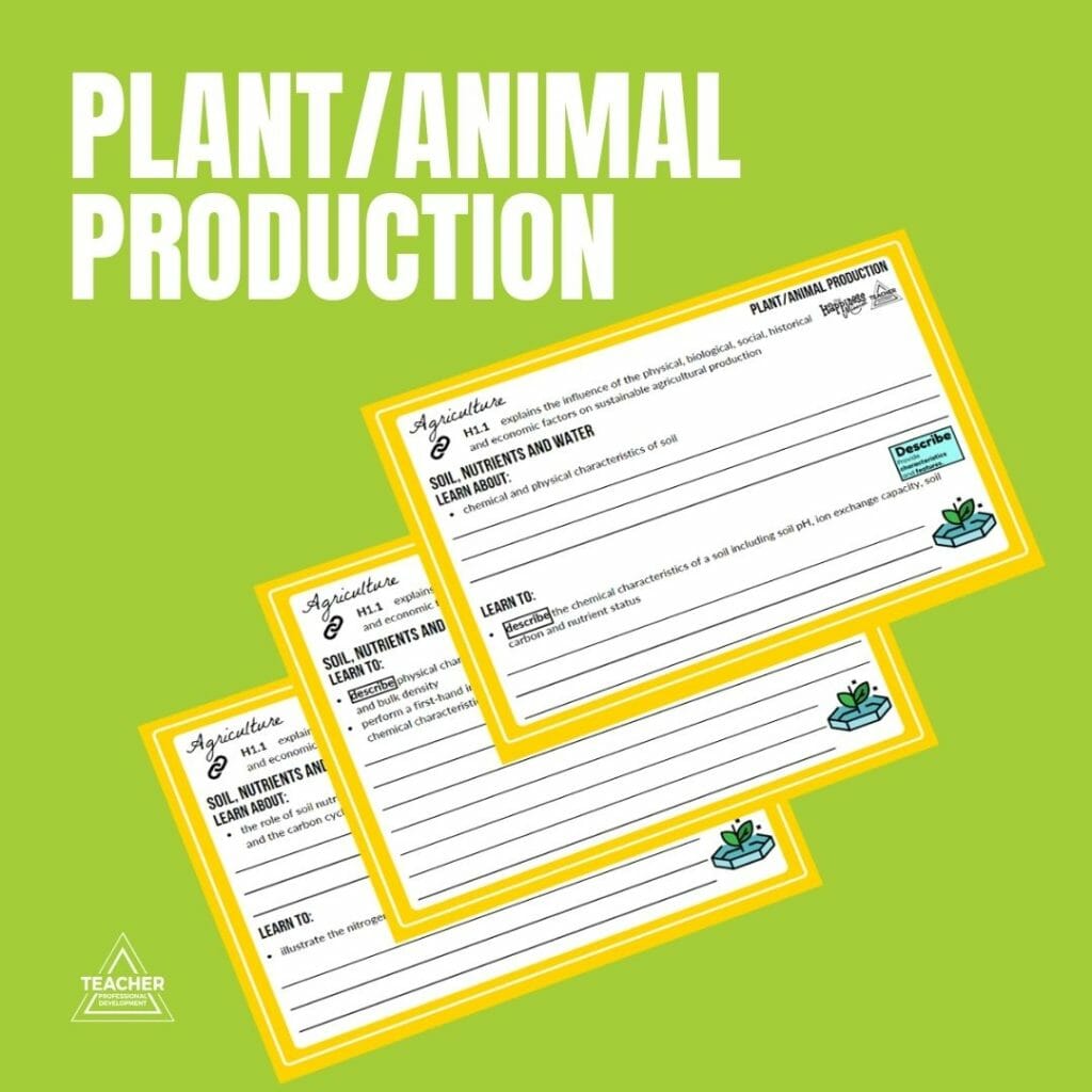 HSC Agriculture Study Templates - Teaching Resource