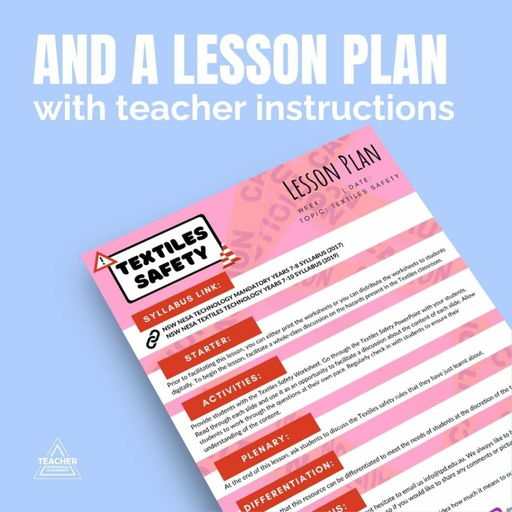 Textiles Safety - Teacher Professional Development