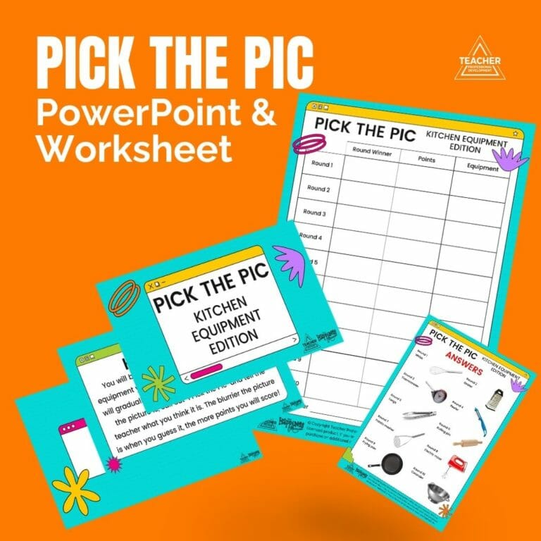 Pick the Pic – Kitchen Equipment Edition - Teacher Professional Development