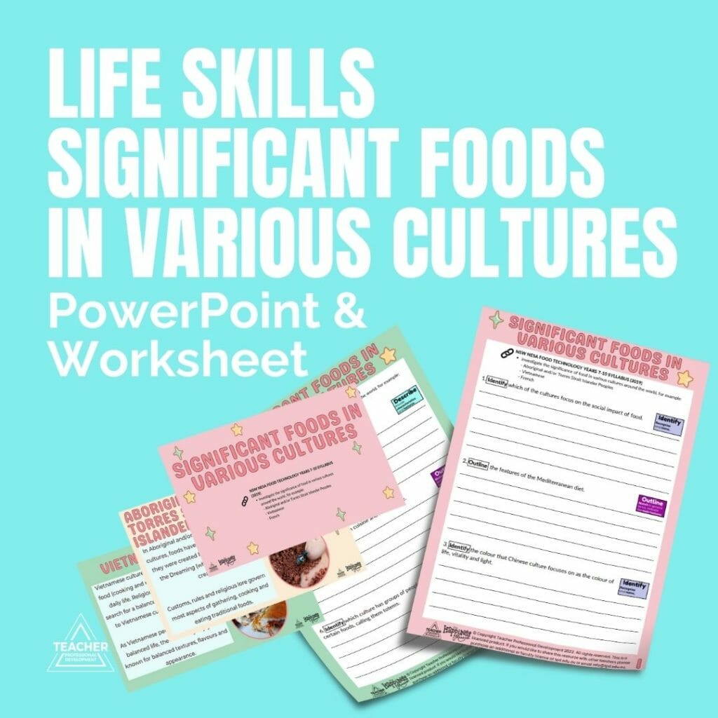 Life Skills Significant Foods in Various Cultures - Teacher ...