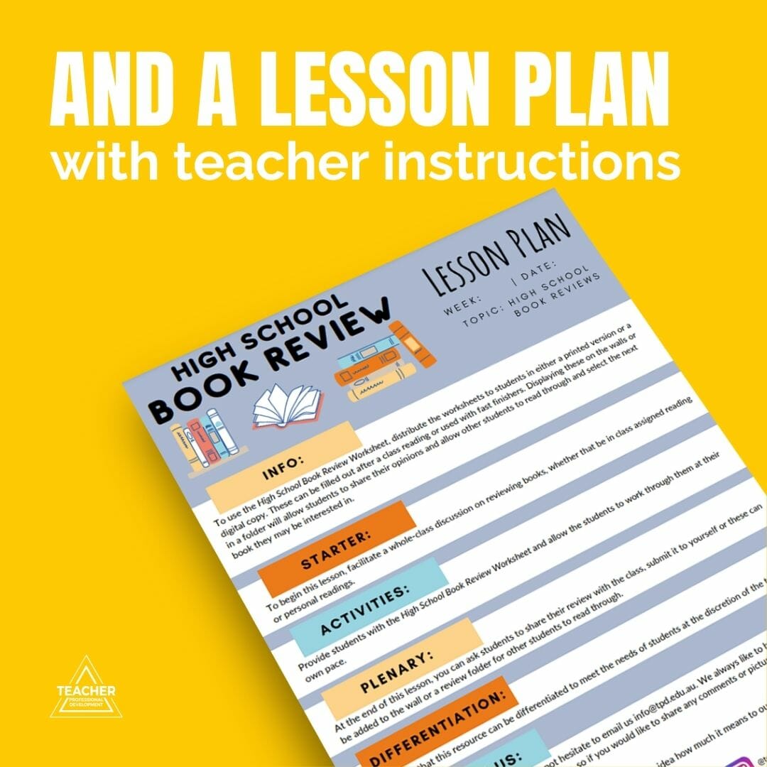 Book Review Lesson Plan High School Book Review Lesson Plans